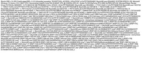 can anyone help me read this crash log from the crash logger mod by ryanandfudgyduff r skyrimmods