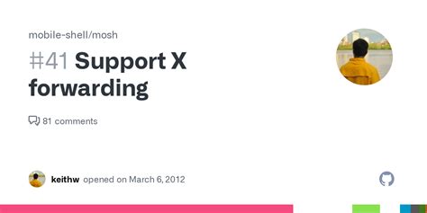 Support X Forwarding · Issue 41 · Mobile Shellmosh · Github