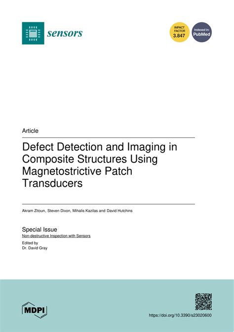pdf defect detection and imaging in composite structures using
