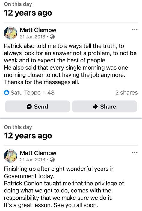 Clock Ticks 12 Years Since My Last Day In The State Government Today And Matt Clemow