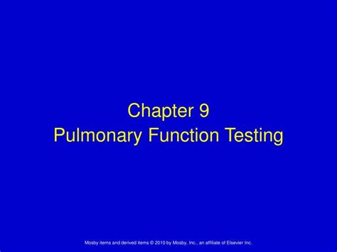 Ppt Chapter 9 Pulmonary Function Testing Powerpoint Presentation Free Download Id 3299240