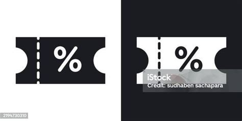 바우처 아이콘은 블랙 플랫 스타일로 설정되어 있습니다 0명에 대한 스톡 벡터 아트 및 기타 이미지 0명 날씬한 단순함 Istock