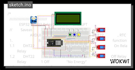 Control Relay 32 SW Full Wokwi ESP32 STM32 Arduino Simulator