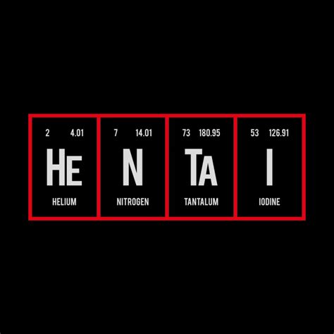 Hentai Periodic Table Of Elements Tapestry Distrowlincs Artist Shop