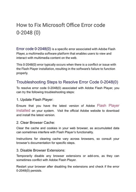 Ppt Error Code 0 2048 0 1 Powerpoint Presentation Free Download