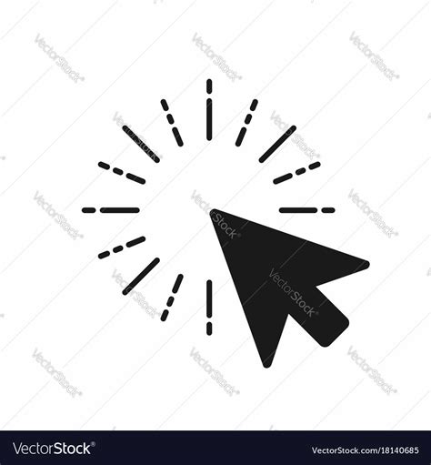 Click Icon Computer Mouse Pointer With Arrow Vector Image