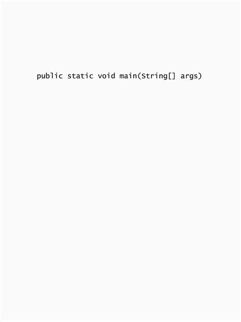 public static void main string[] args t shirt by ubiquitoid redbubble