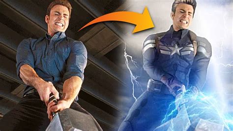 Что если бы Капитан Америка поднял молот Тора в Эре Альтрона Youtube