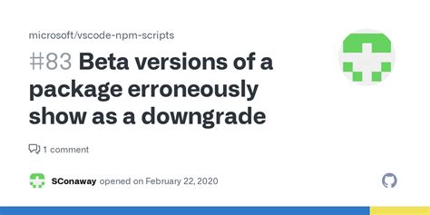 Beta Versions Of A Package Erroneously Show As A Downgrade Issue 83