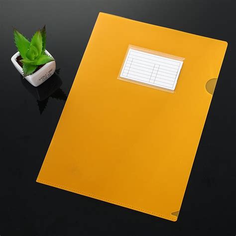 5pcs Set A4 Size Plastic L Shaped Frosted Transpar Grandado