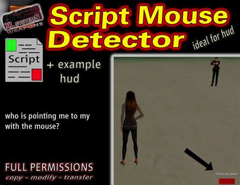 Second Life Marketplace Script Mouse Detector