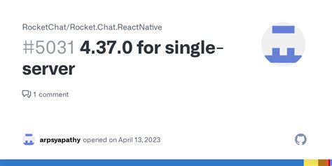 4370 For Single Server · Issue 5031 · Rocketchatrocketchat