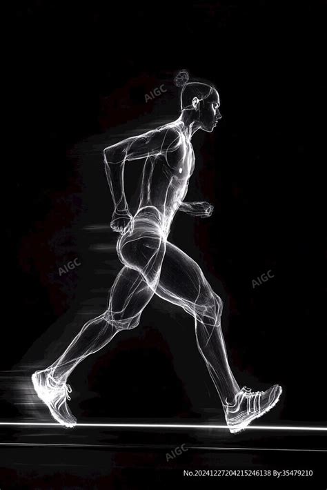 Ai创作图科技线条人物奔跑 奔跑跑步运动背景 奔跑手绘 奔跑插图绘画 运动跑步系列视 手绘跑步青年 奔跑插画 动感跑步背景 冲刺人物剪影奔跑