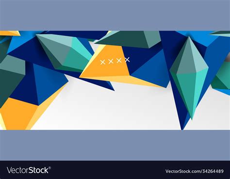 3d Low Poly Abstract Shape Background Royalty Free Vector