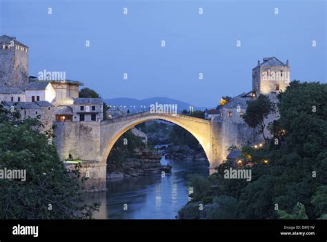 Bosnia And Herzegovina Mostar Old Bridge Stari Most Unesco World