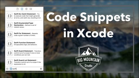 Create Xcode Code Snippets IOS Xcode 8 YouTube