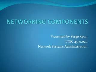 PPT Networking Hardware Components PowerPoint Presentation Free Download ID