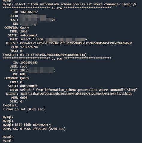 session杀不掉 tidb 的问答社区