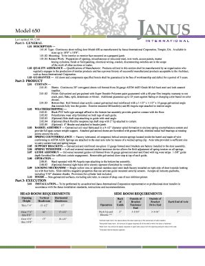 Fillable Online 650 Spec Sheet Doc Fax Email Print PdfFiller
