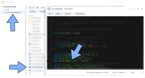 Synology Increase WordPress PHP Memory Limit Marius Hosting