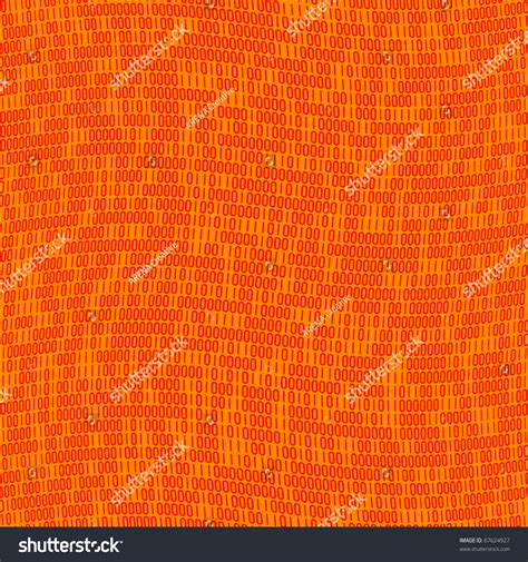 Orange Binary Code Ones Zeros That Stock Illustration 67624927