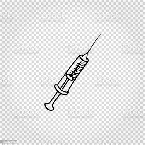 의학 낙서 개체입니다 간단한 손으로 그린 의료 주사기 벡터 그림입니다 건강관리와 의술에 대한 스톡 벡터 아트 및 기타 이미지 건강관리와 의술 구급대원 구급차 Istock