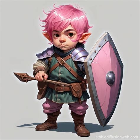 Dnd Halfling With Orange Hair Fat But Cheerful Prompts Stable