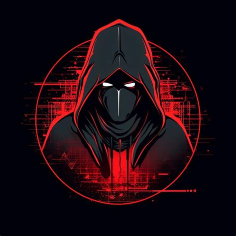 Premium Photo Logo With A Hooded Hacker