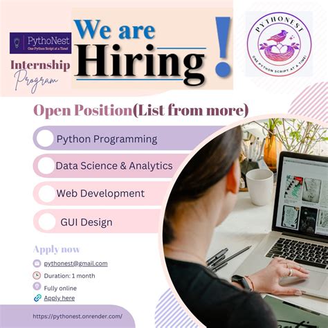 Pythonest On Linkedin Virtualinternship Remotework Opportunity Pythonest Opportunity