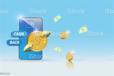 스마트 폰에 금 동전 돈 캐쉬백 기호 프로모션 캠페인을위한 온라인 광고 디자인 웹 배너를위한 금융 마케팅 템플릿 0명에 대한 스톡 벡터 아트 및 기타 이미지 Istock