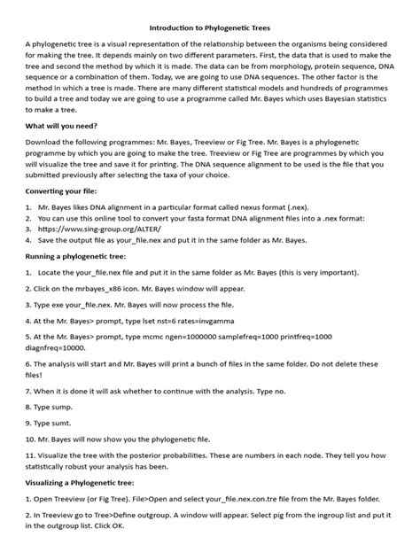 Introduction To Phylogenetic Trees Pdf Phylogenetics Phylogenetic Tree