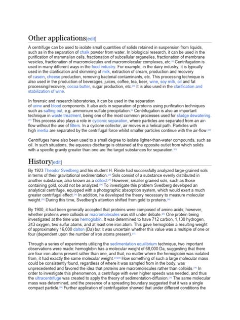 Applications Of Centrifugation Pdf Centrifugation Chemistry