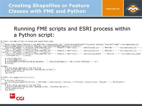 Creating Shapefiles Of Feature Classes With Fme And Python
