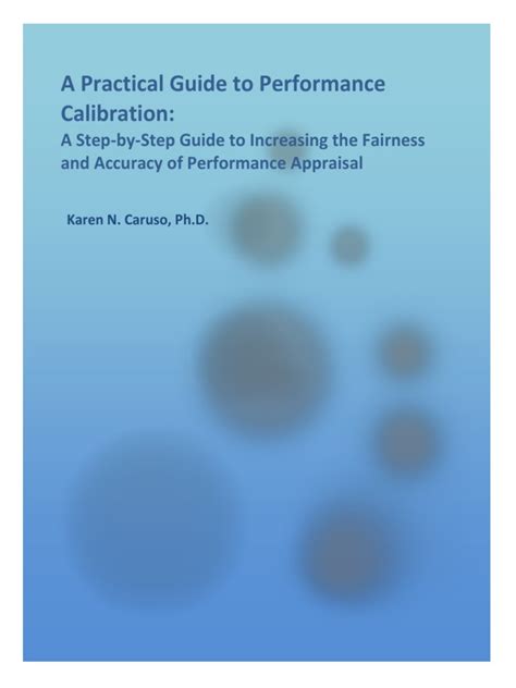 Practical Guide To Performance Calibration October 2013 Pdf