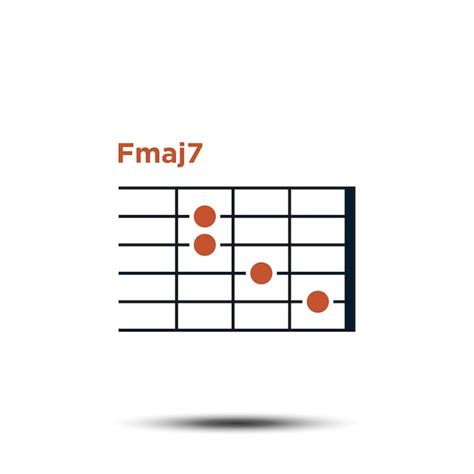 Premium Vector Fmaj7 Basic Guitar Chord Chart Icon Vector Template