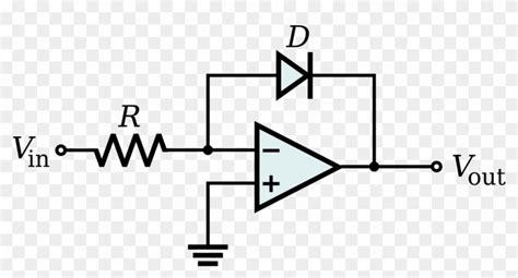 Op Amp Logarithmic Amplifier Non Inverting Amplifier Virtual Ground Full Size Png Clipart