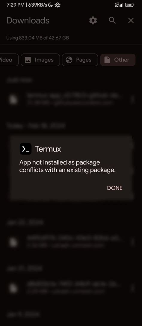 Package Conflicts Errors From The Apk Files In Release Page Rtermux