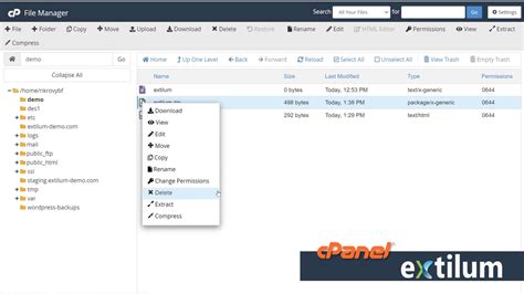 delete and restore in file manager cpanel extilum knowledgebase