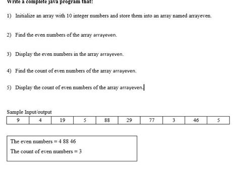 Solved Write A Complete Java Program That Initialize An Chegg