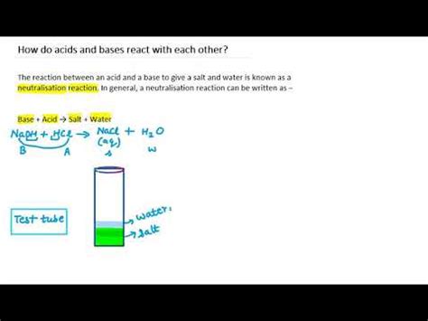 L 4 How Do Acids And Bases React With Each Other Chapter 2 Acids Bases And Salts YouTube
