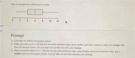Solved Here Is A Boxplot For A Distribution Of Data Prompt