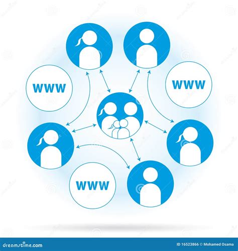 Vector Networking Connectivity Stock Vector Illustration Of Connectivity Blue 16523866