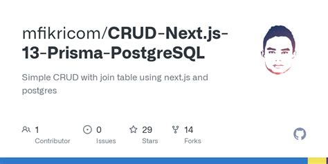 Github Mfikricomcrud Nextjs 13 Prisma Postgresql Simple Crud With