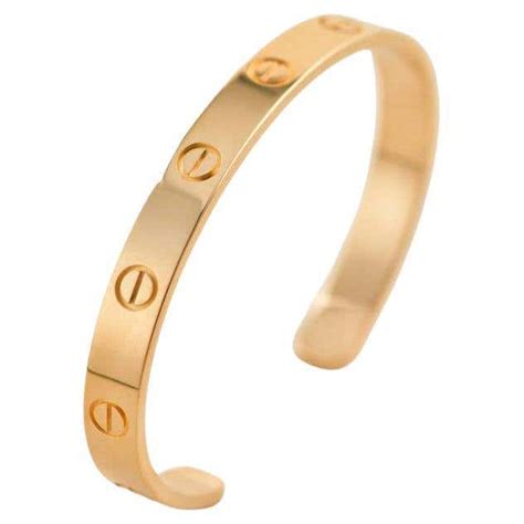 Cartier Love Cuff Bracelet In 18k Yellow Gold For Sale At 1stdibs