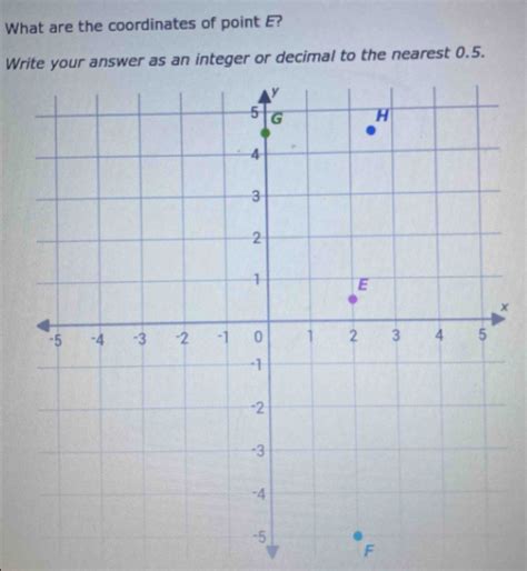solved what are the coordinates of point e write your answer as an