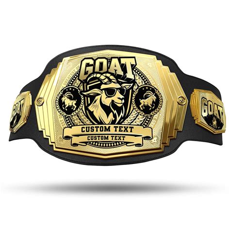 The Ultimate Goat 6lb Custom Championship Belt Gold Leopard Leather