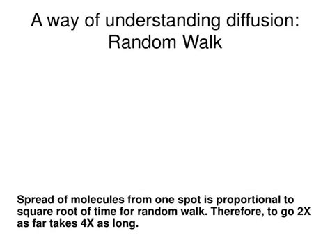 ppt a way of understanding diffusion random walk powerpoint