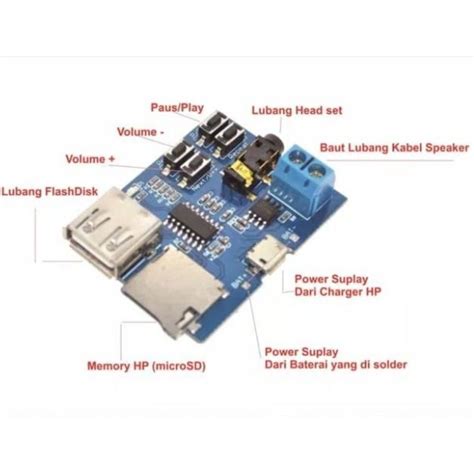 Jual Tf Card U Disk Mp3 Module Decoder Board Amplifier Audio Player Lagu Led Shopee Indonesia