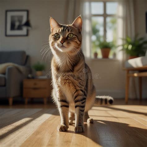 A Cute Cat Being Naughty At Home Stock Illustration Illustration Of