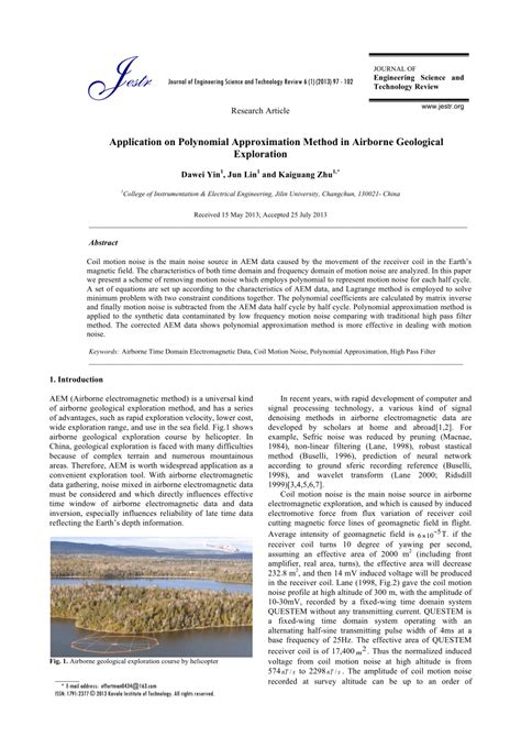 Pdf Application On Polynomial Approximation Method In Airborne